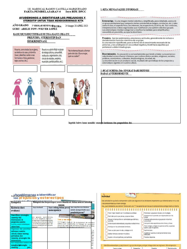 FICHA 6 - Mari kita bantu mengidentifikasi prasangka 2 DO - DPCC-24 ...