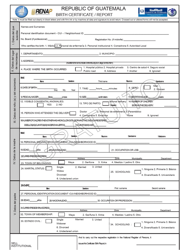 Birth Certificate Report | PDF | Birth Certificate | Identity Document