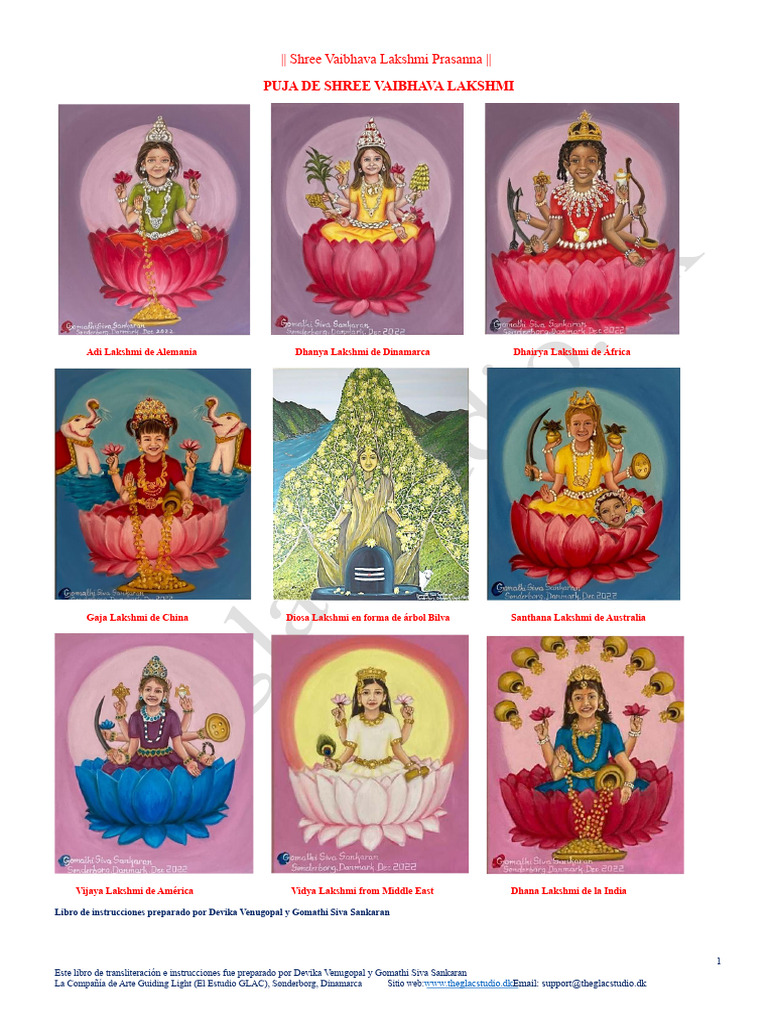 Instrucciones para La Pooja de Vaibhava-Lakshmi en Inglés | PDF