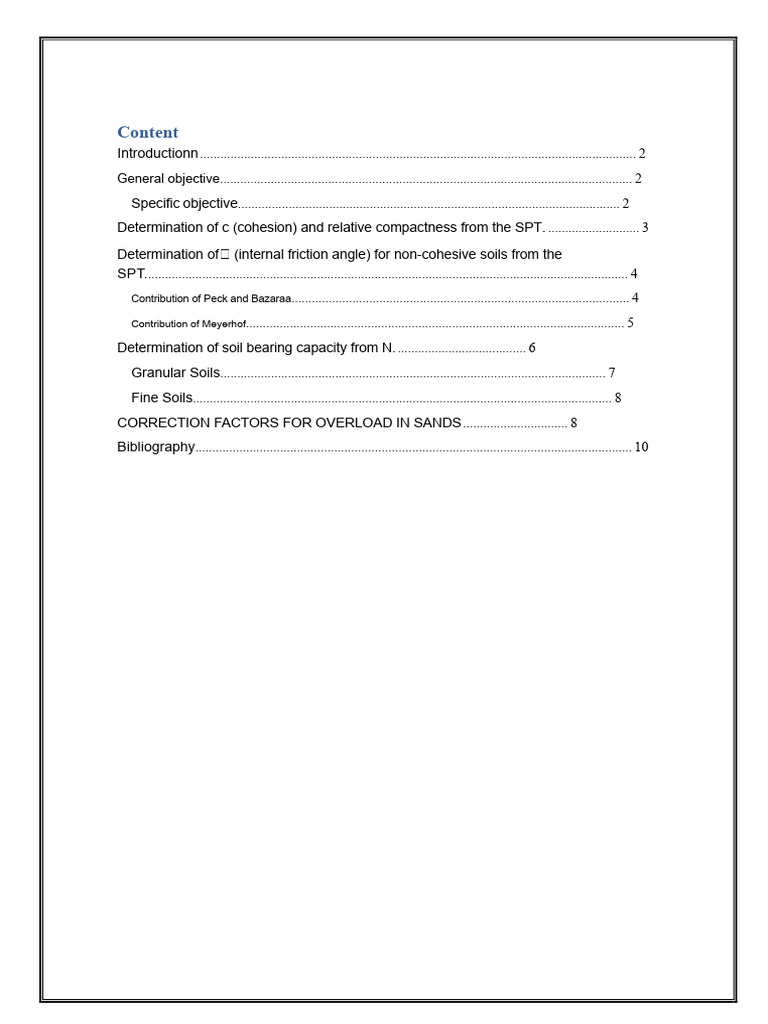Cohesion Angle of Friction From The SPT | PDF | Geotechnical ...