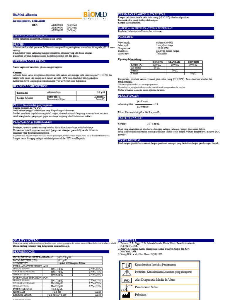 Albumin Biomed | PDF