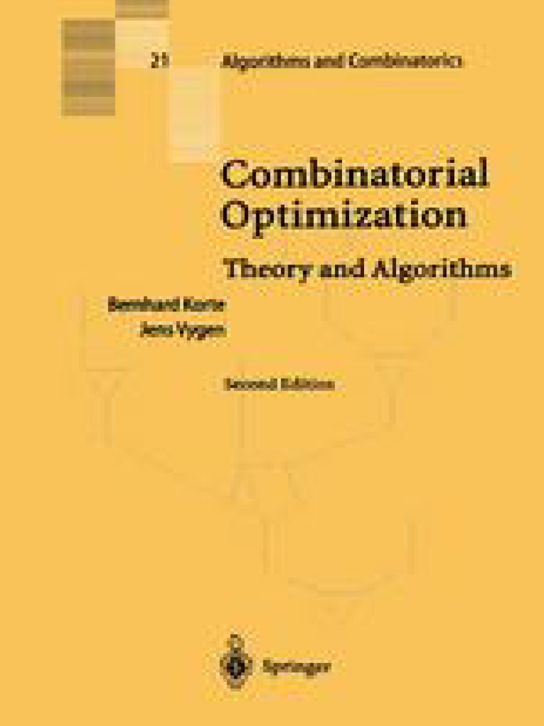 Combinatorial Optimization Theory And Algorithms Bernhard Korte | PDF