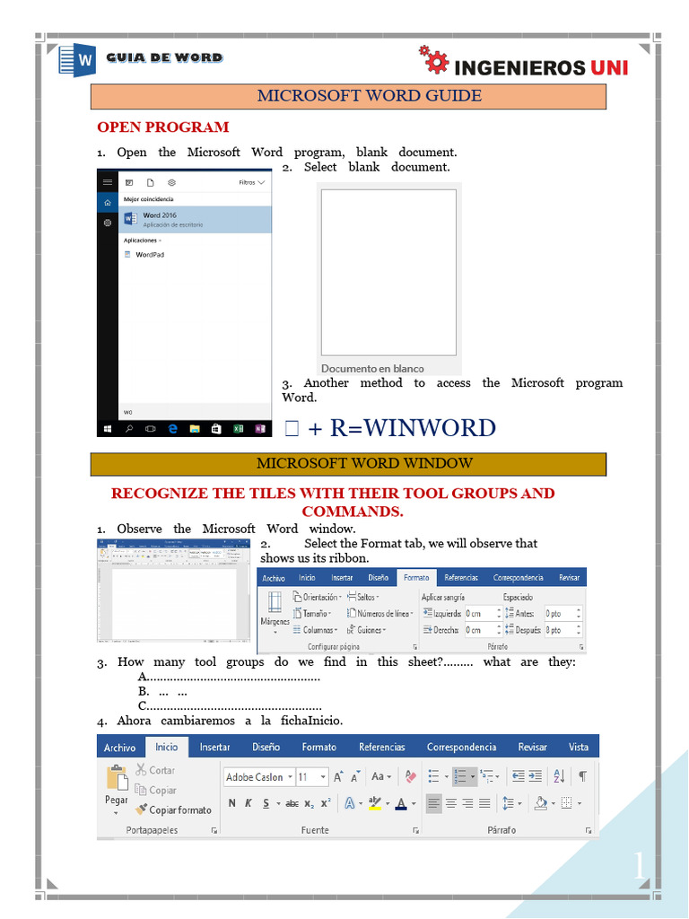 Microsoft Word User Guide | PDF | Microsoft Word | Operating System