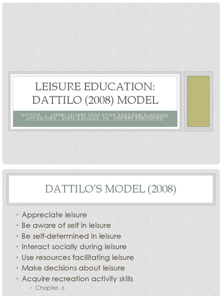 Dattilo Model | PDF | Leisure | Communication