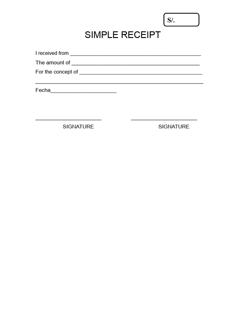 Simple Receipt | PDF