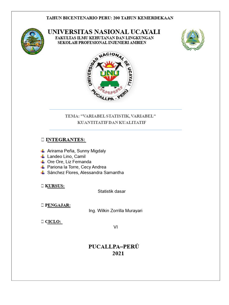 Variabel Statistik: Kualitatif dan Kuantitatif | PDF