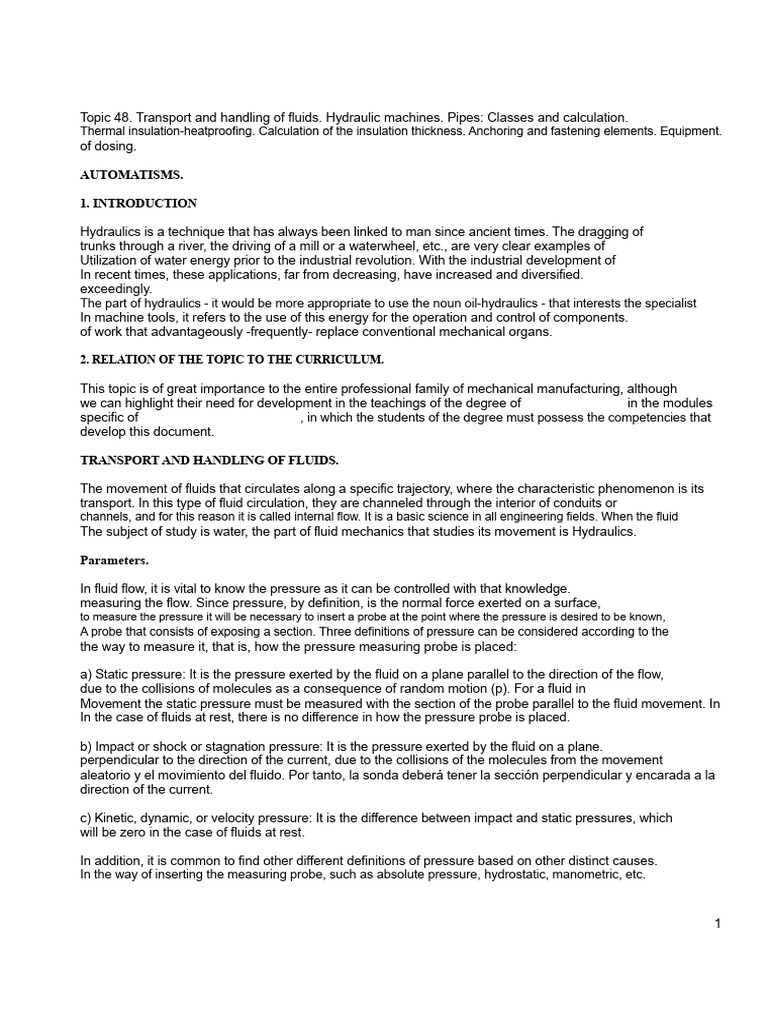 Automatisms.: 2. Relation of The Topic To The Curriculum | PDF | Pump ...