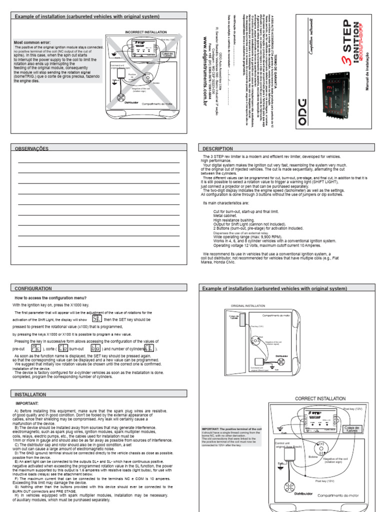 3 Step ODG Manual | PDF | Relay | Electromagnetic Interference