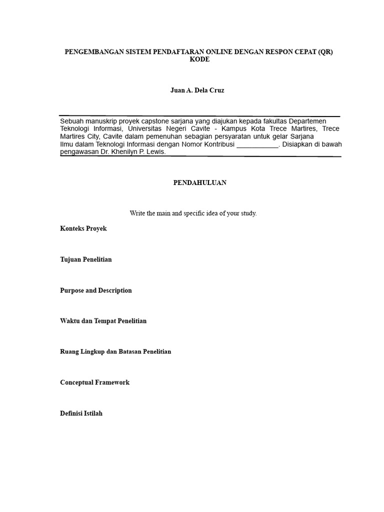 Format Umum - Proyek Capstone | PDF