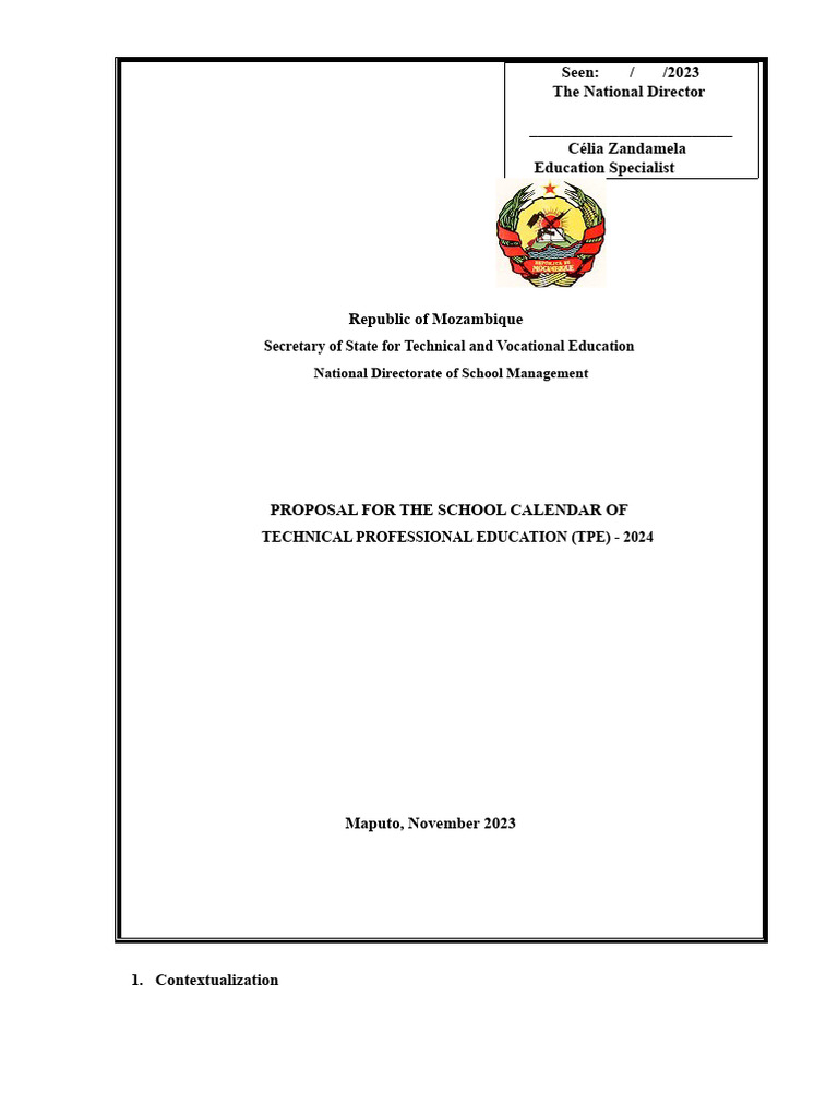 SCHOOL CALENDAR - 2024. All Qualification Fields | PDF | Vocational ...