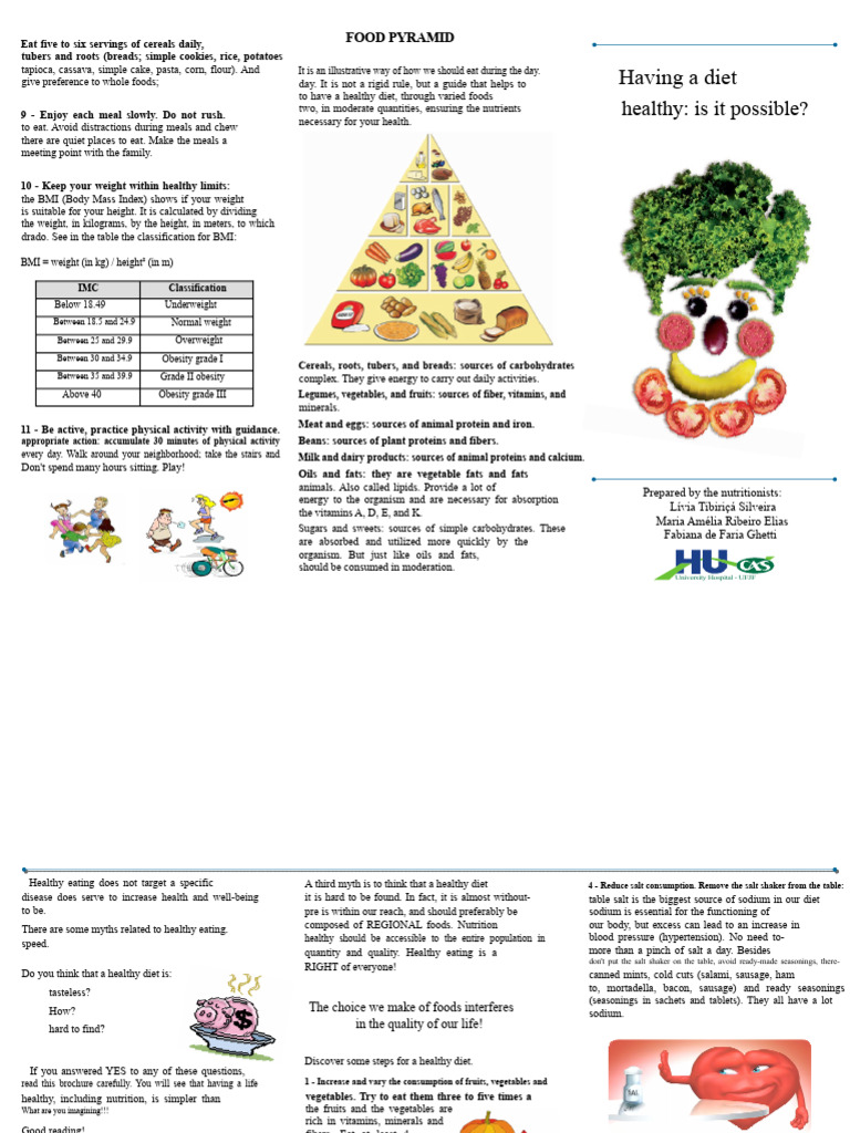 Healthy Eating Guide: Food Pyramid Tips | PDF | Healthy Diet | Body ...