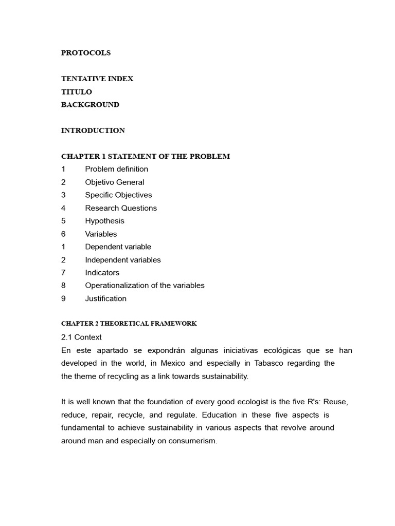 Recycling for Sustainability in Tabasco | PDF | Methodology | Theory