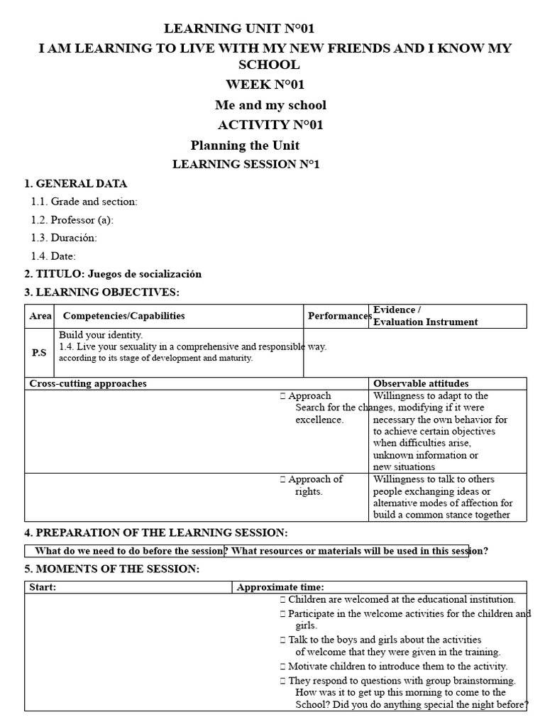 Personal Session Me and My School | PDF | Learning | Psychology