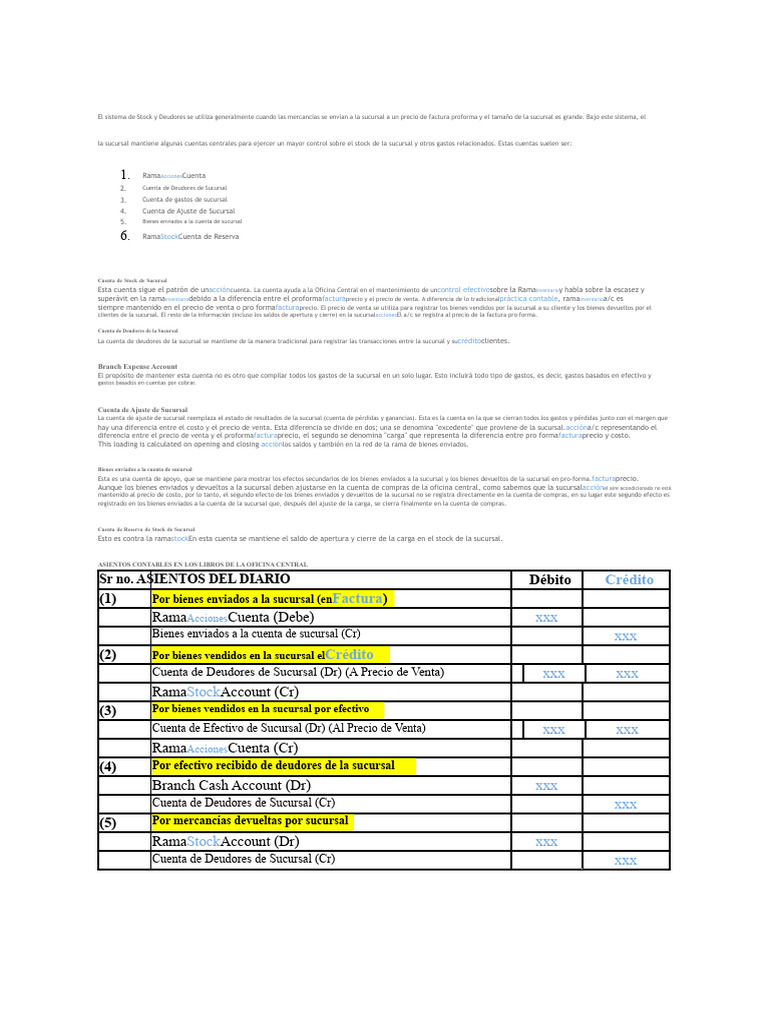 Método de Stock y Deudores | PDF | Contabilidad | Dinero