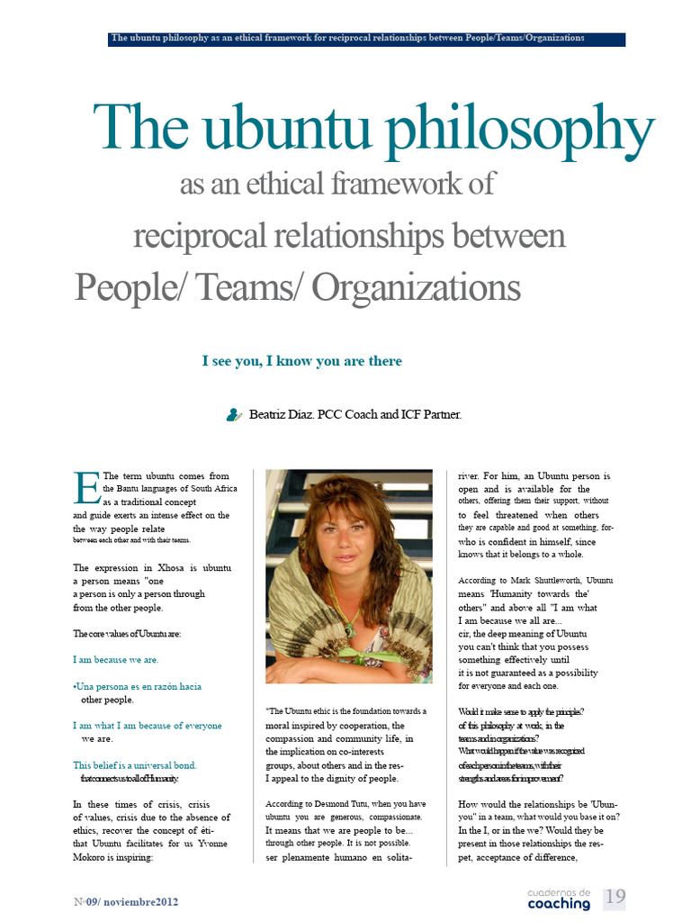 Ubuntu Philosophy for Team Ethics | PDF
