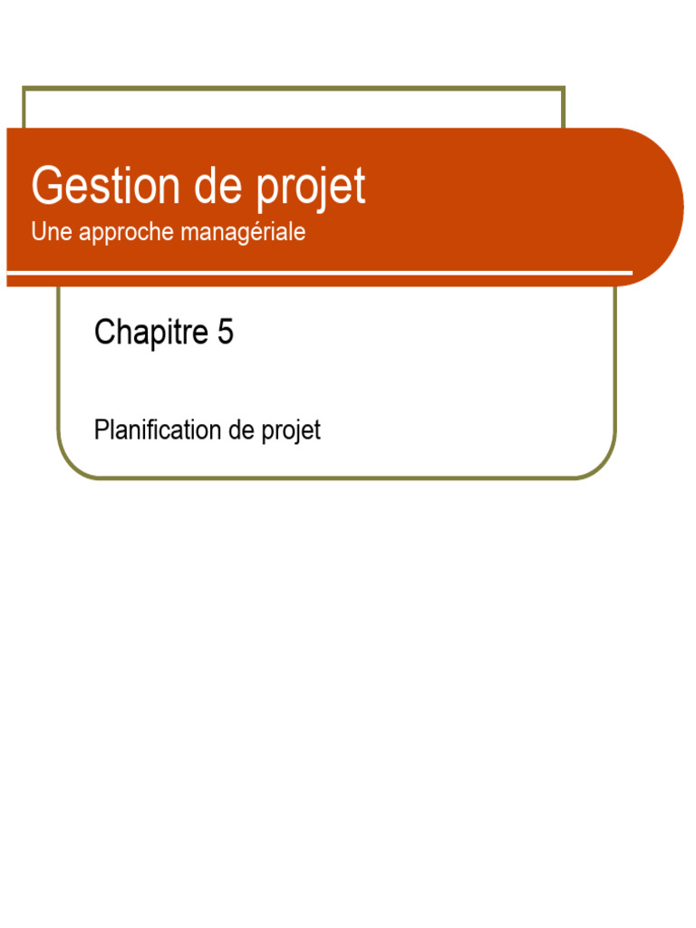 Planification efficace de projet | PDF | Gestion de projet | Planification