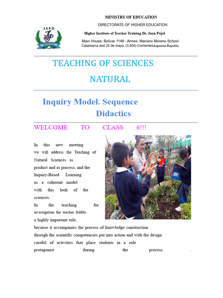 CLASS 6 Inquiry-Based Model. Didactic Sequence | PDF | Science | Knowledge
