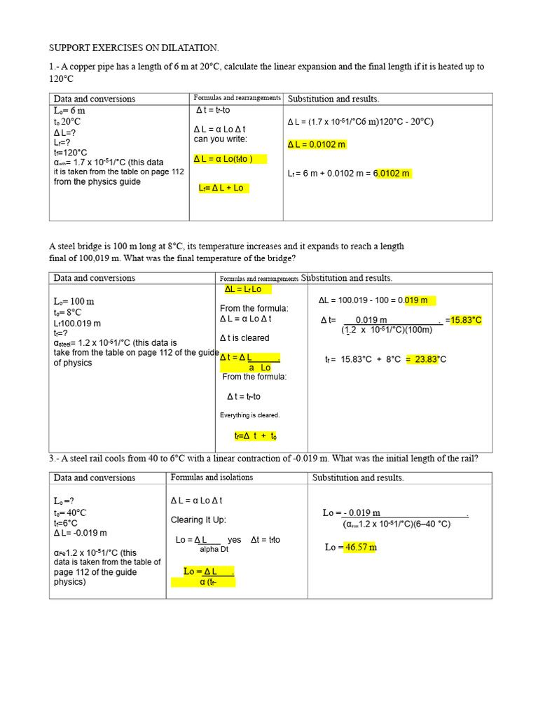Thermal Expansion | PDF | Thermal Expansion | Physical Quantities