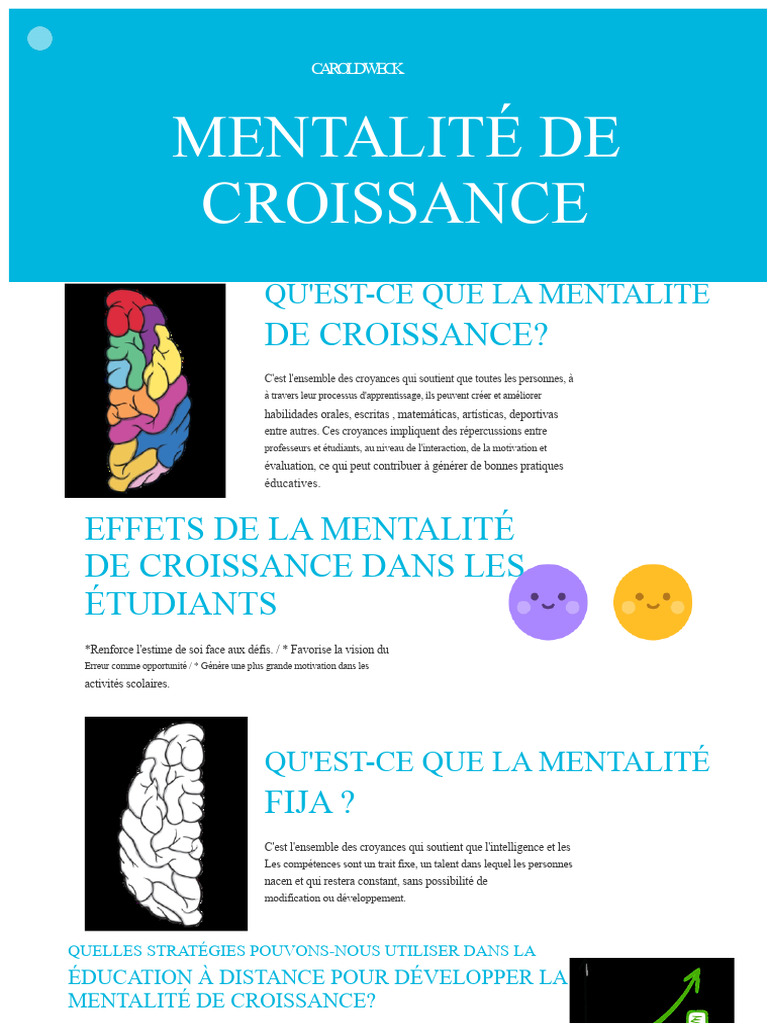 Comprendre la mentalité de croissance | PDF