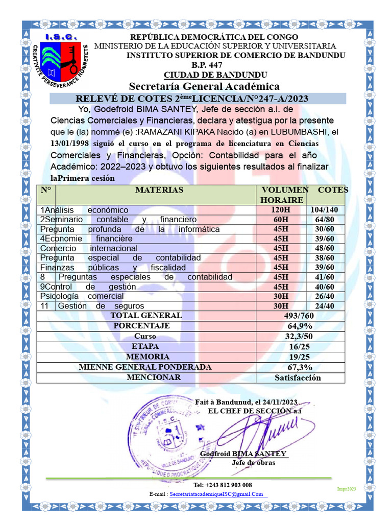 RELEVAR DE COTAS de Exitoso RAMAZANI L1 y L2 Original | PDF ...