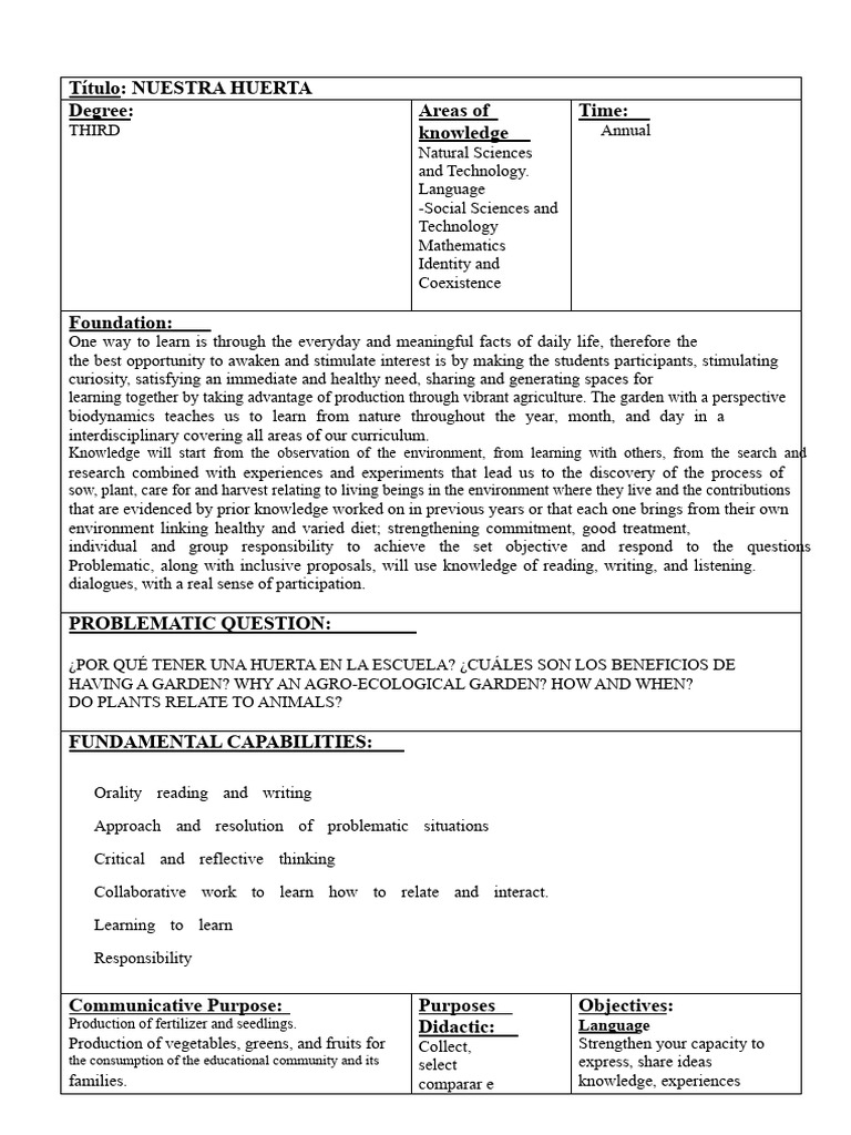 Garden Project 2021 Third Grade | PDF | Compost | Plants