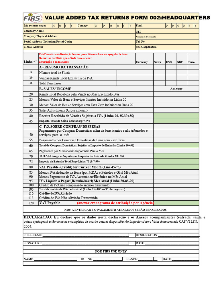 Iva Form 20 02 20 | PDF | Imposto sobre Valor Agregado (IVA) | Impostos