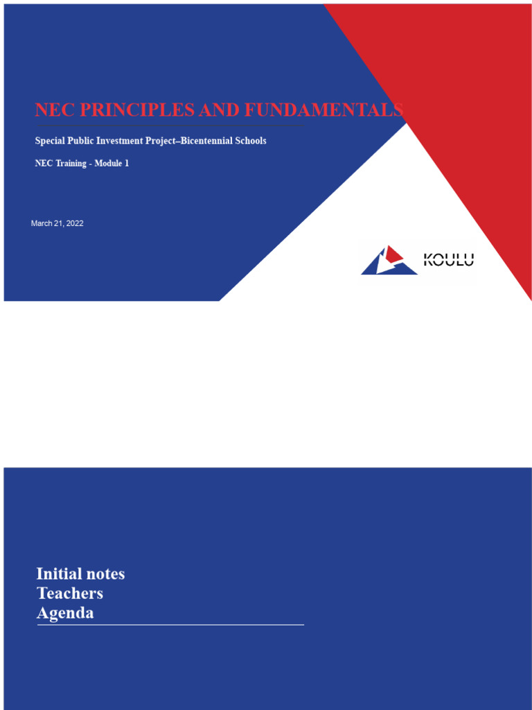 NEC4 Module 1 PRINCIPLES AND FOUNDATIONS | PDF | Business