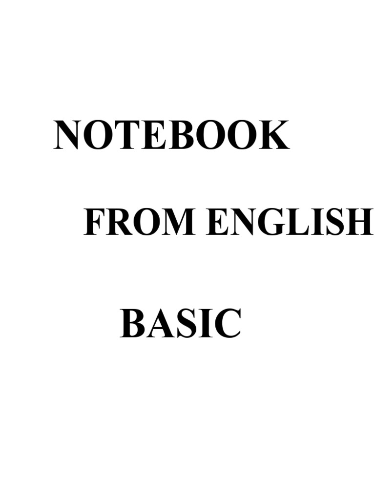 Basic English Workbook | PDF | Plural | Grammatical Number