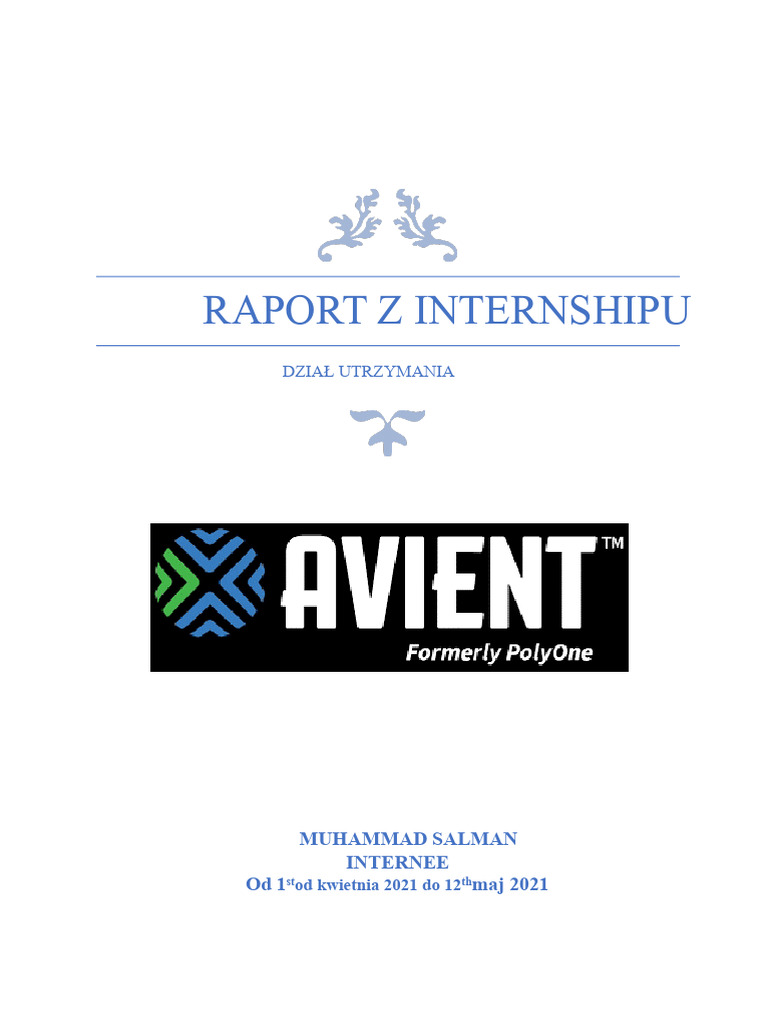Staż W Avient | PDF