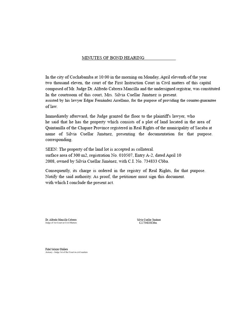 Act of Precautionary Measures | PDF