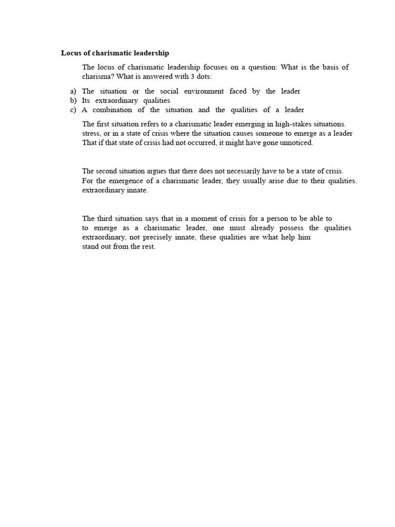 Understanding Charismatic Leadership | PDF