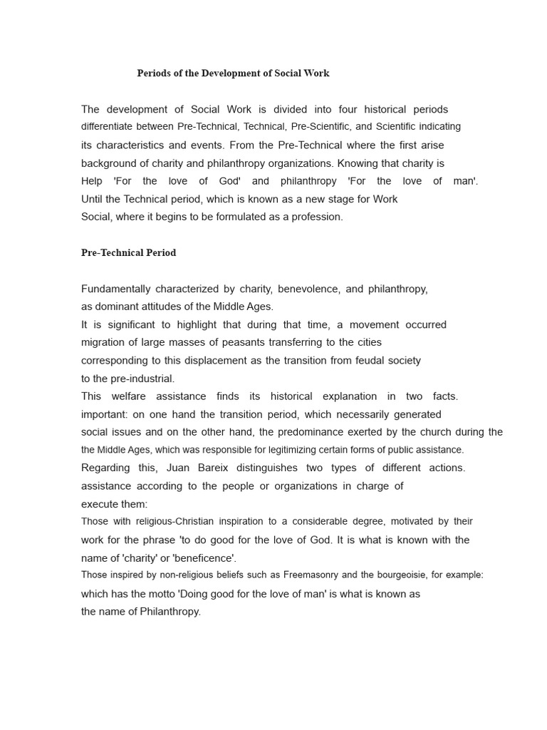 Historical Development of Social Work | PDF | Social Work | Science