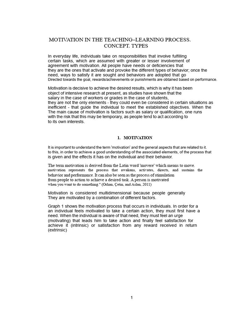 Understanding Motivation Types in Education | PDF | Motivation ...