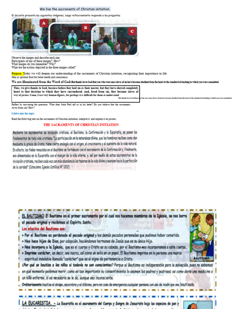 Activity No. 03 - We Live The Sacraments of Christian Initiation | PDF ...