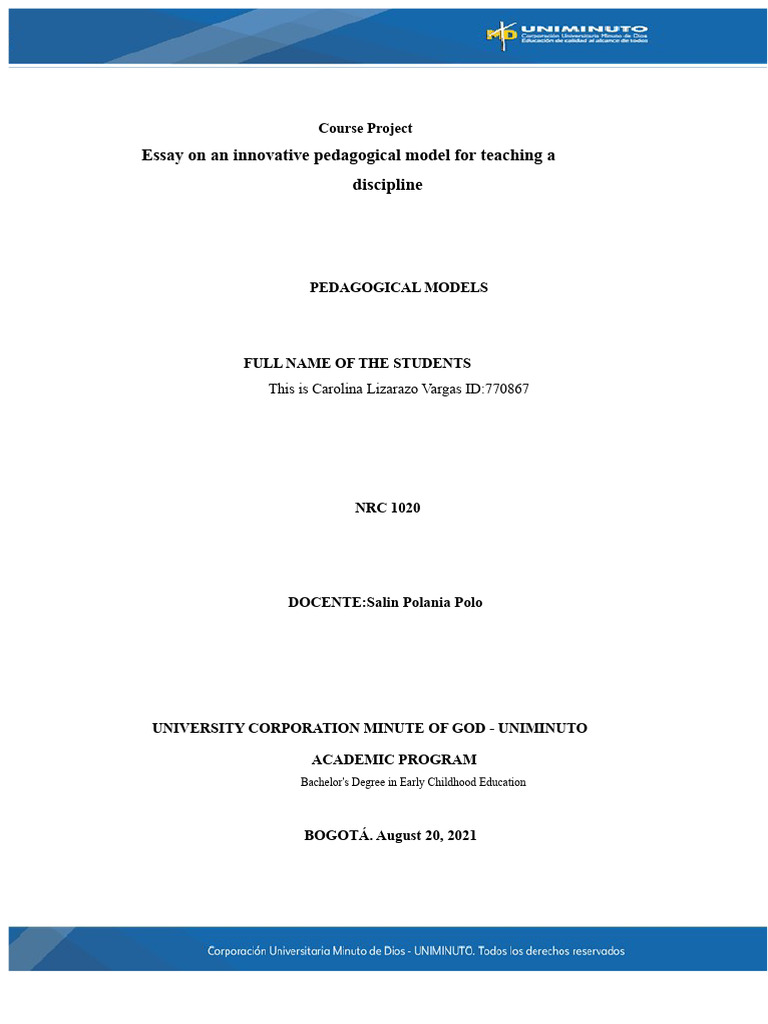 Innovative Pedagogical Models Analysis | PDF | Pedagogy | Teachers