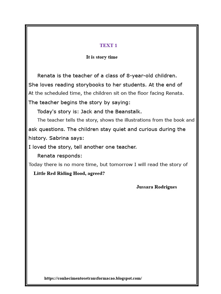 Booklet of Short Texts and Interpretation | PDF | Cakes | Flour