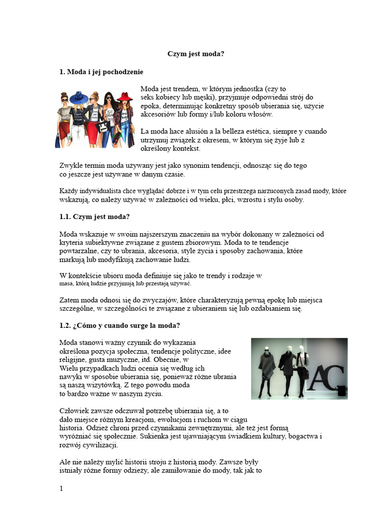 Czym Jest Moda? | PDF