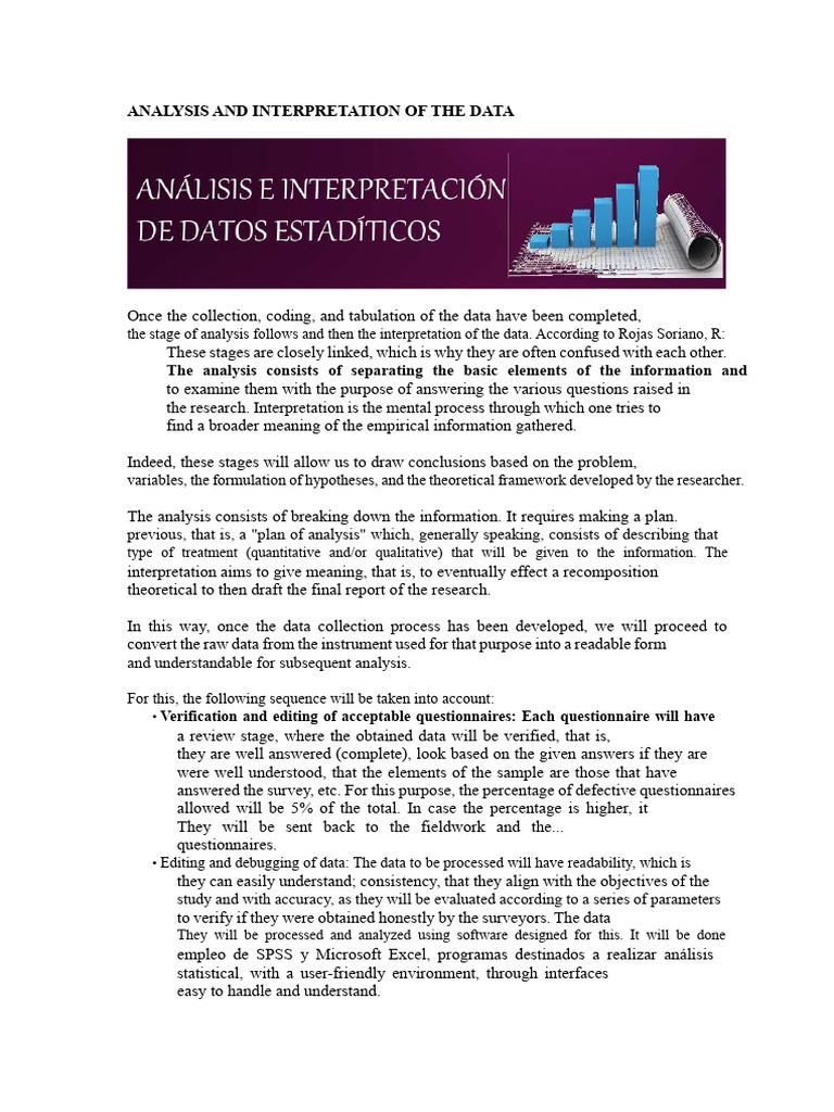 Topic 4 - ANALYSIS AND INTERPRETATION OF DATA | PDF | Statistics | Analysis