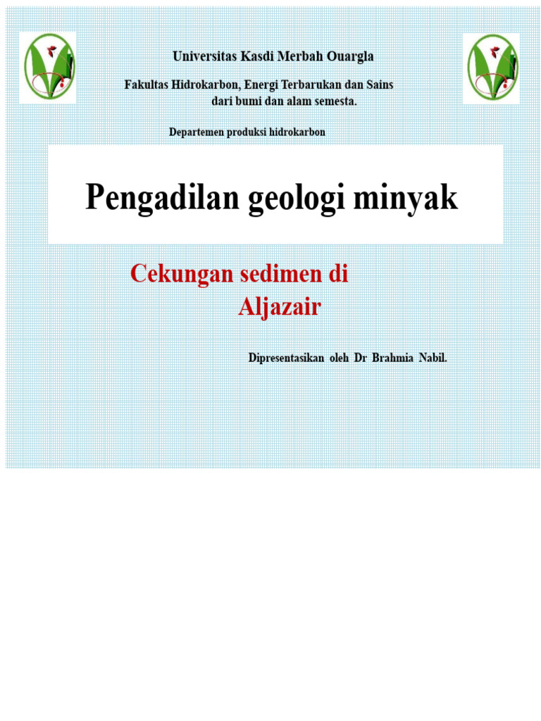 Cekungan Sedimen Di Aljazair | PDF