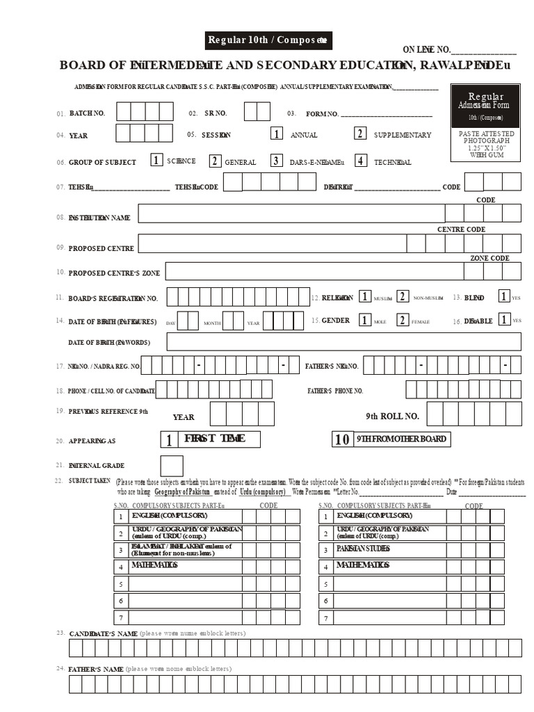 Formular de Admitere Furnizare SSC Formular de Admitere Clasa A 10-A | PDF