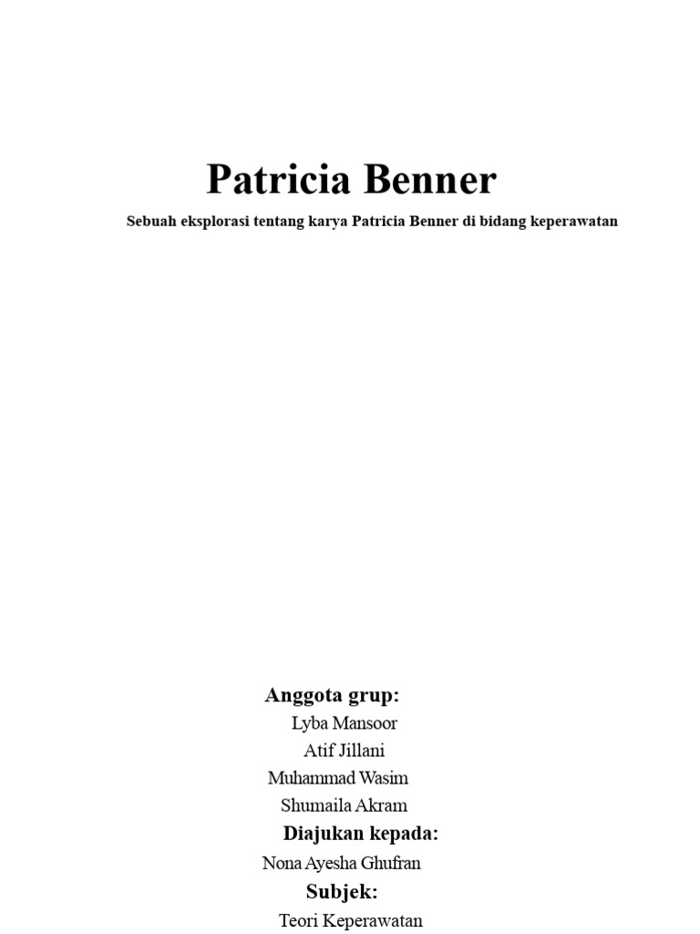Presentasi Patricia Benner | PDF