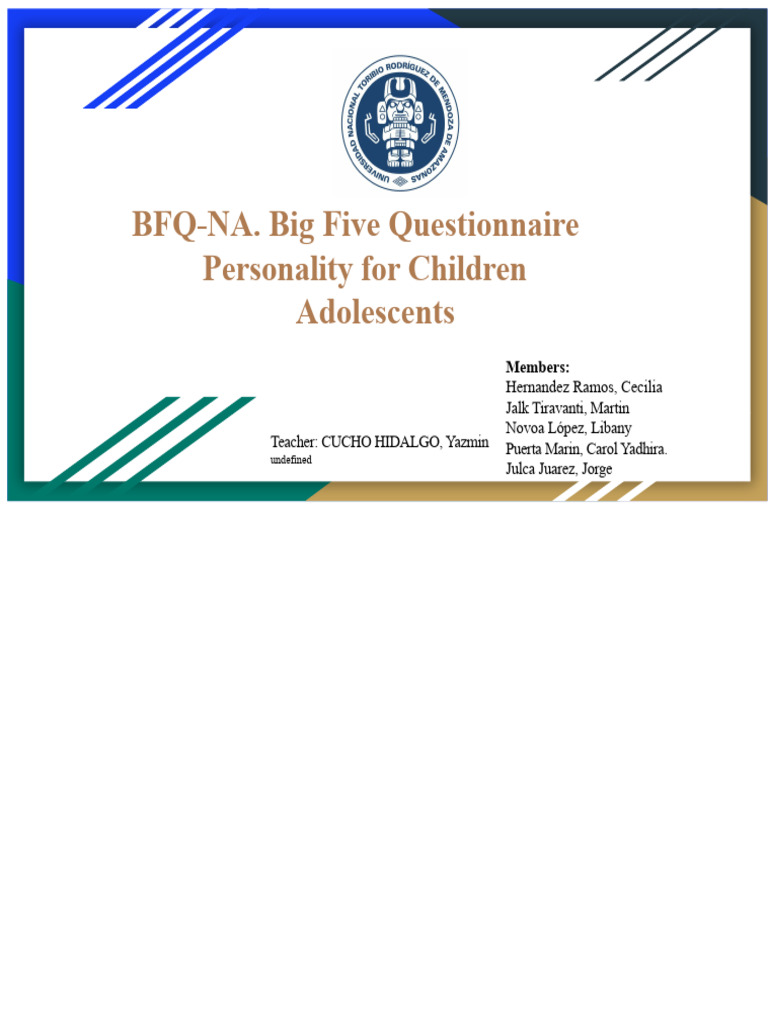 Big Five Personality Questionnaire for Kids | PDF | Human Development ...