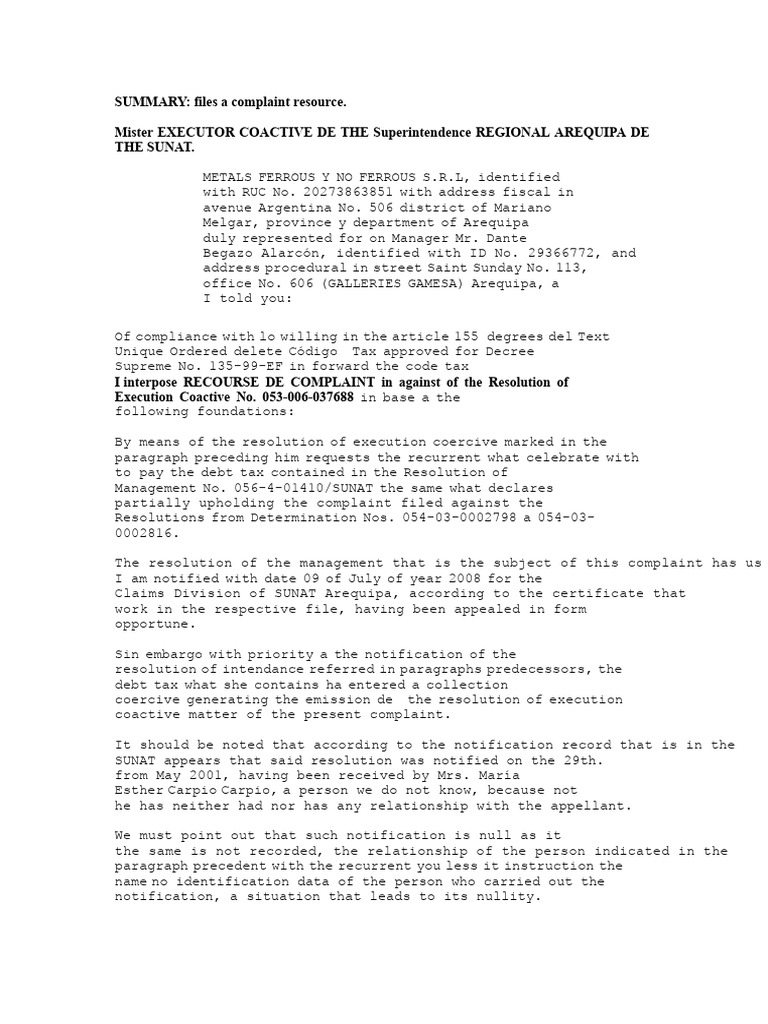 Complaint Resource Model | PDF | Government | Justice
