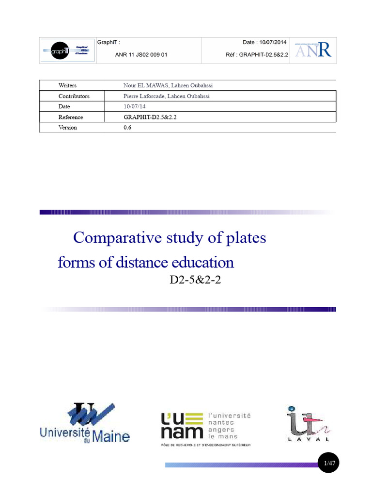 Comparative Study of Distance Learning Platforms | PDF | Educational ...