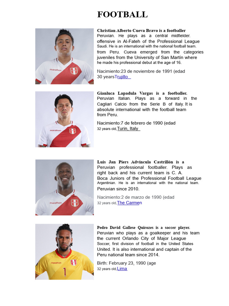 Peruvian Athletes: Profiles and Achievements | PDF | Sports