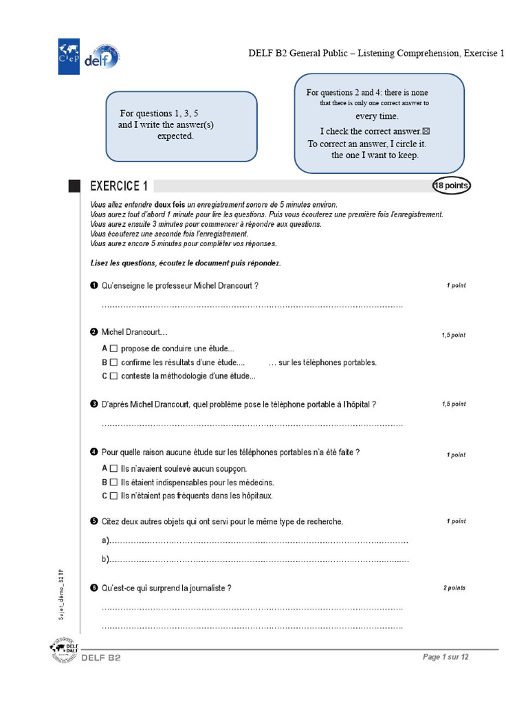 delf-b2-test Complete | PDF