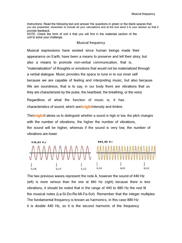Musical Frequency | PDF | Harmonic | Sound