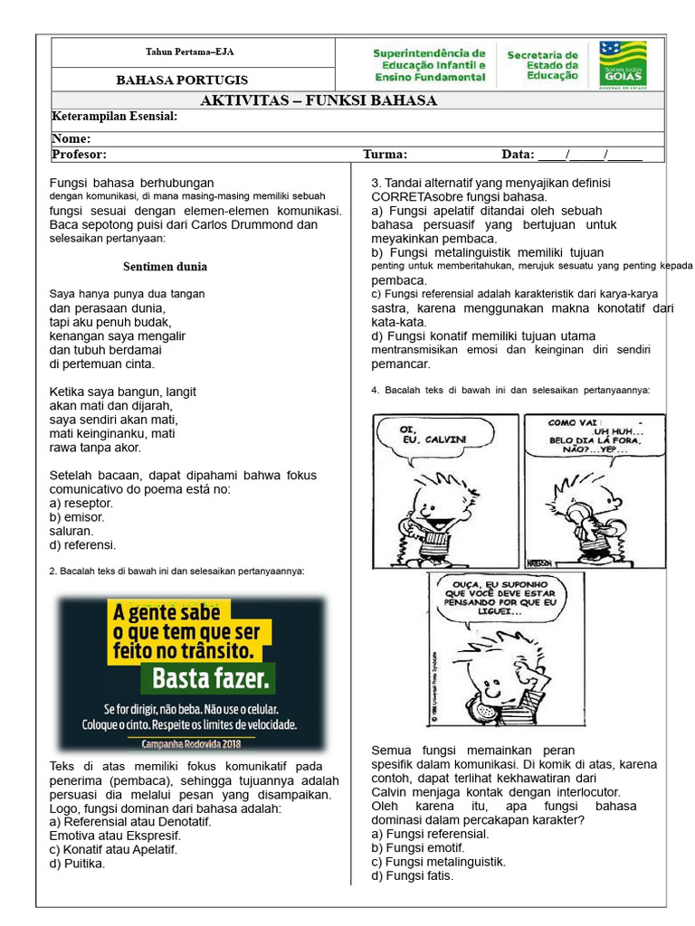 Aktivitas - Fungsional Bahasa | PDF