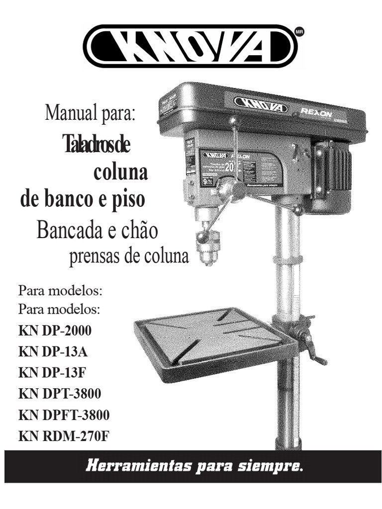 Manual de Instruções para Prensas Knova | PDF | Parafuso | Ferramentas