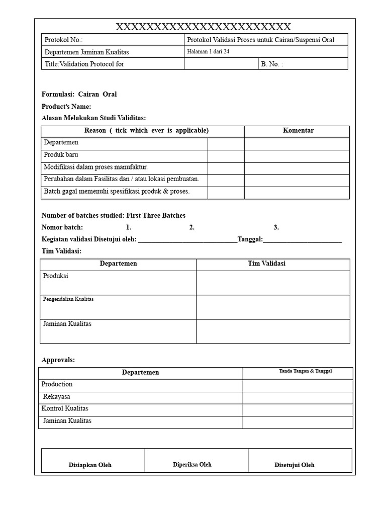 Validasi Proses Cairan | PDF